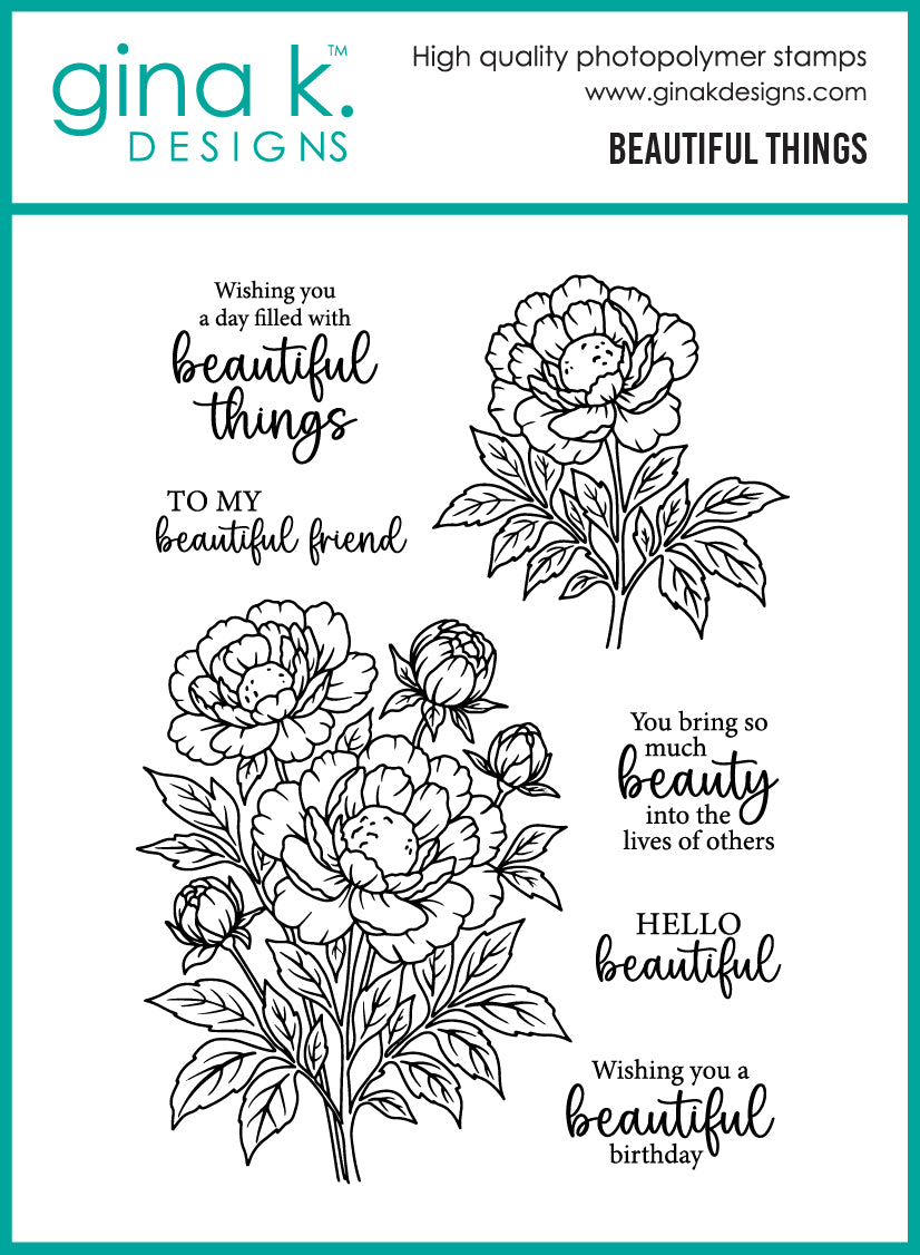STAMPS- Beautiful Things – Gina K Designs, LLC