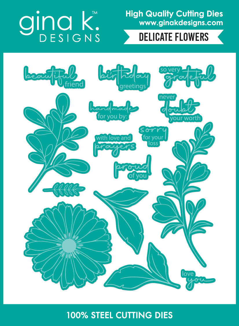 DIE- Delicate Flowers – Gina K Designs, LLC