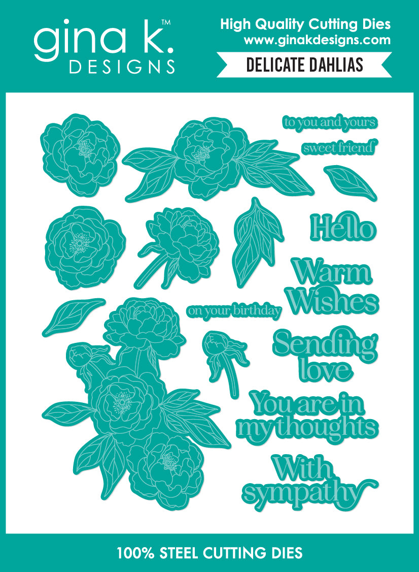 DIE- Delicate Dahlias – Gina K Designs, LLC