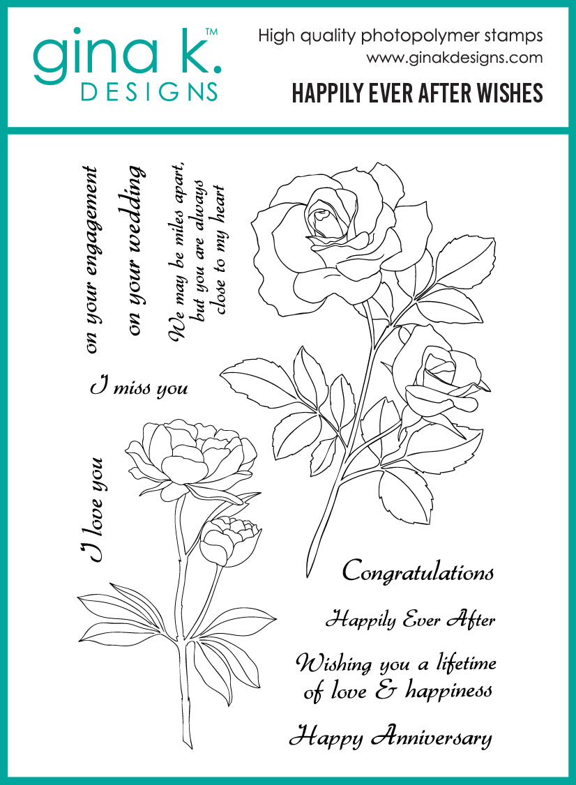 STAMPS- Happily Ever After Wishes – Gina K Designs, LLC
