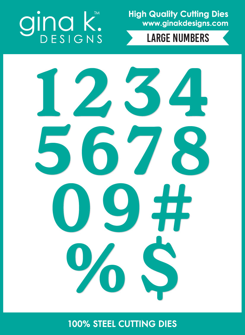 *DIE- Large Numbers – Gina K Designs, LLC