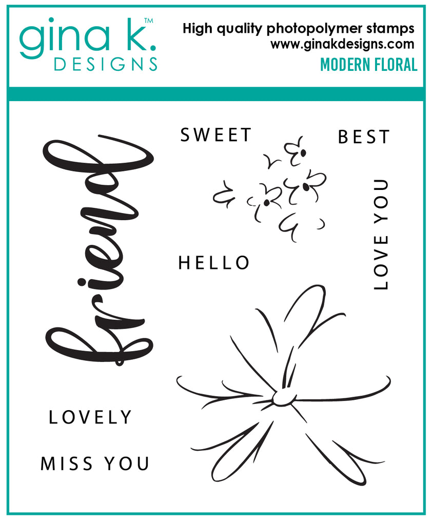 STAMPS- Modern Floral – Gina K Designs, LLC