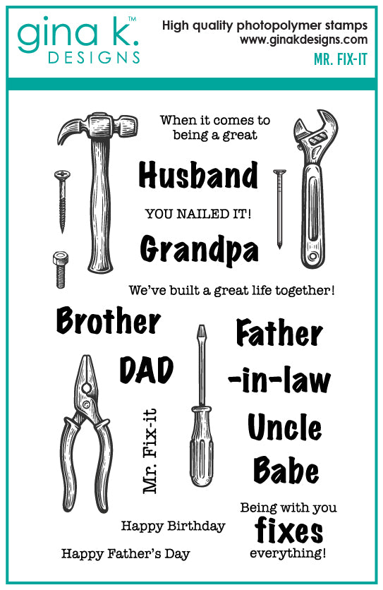 *STAMPS- Mr. Fix-it – Gina K Designs, LLC