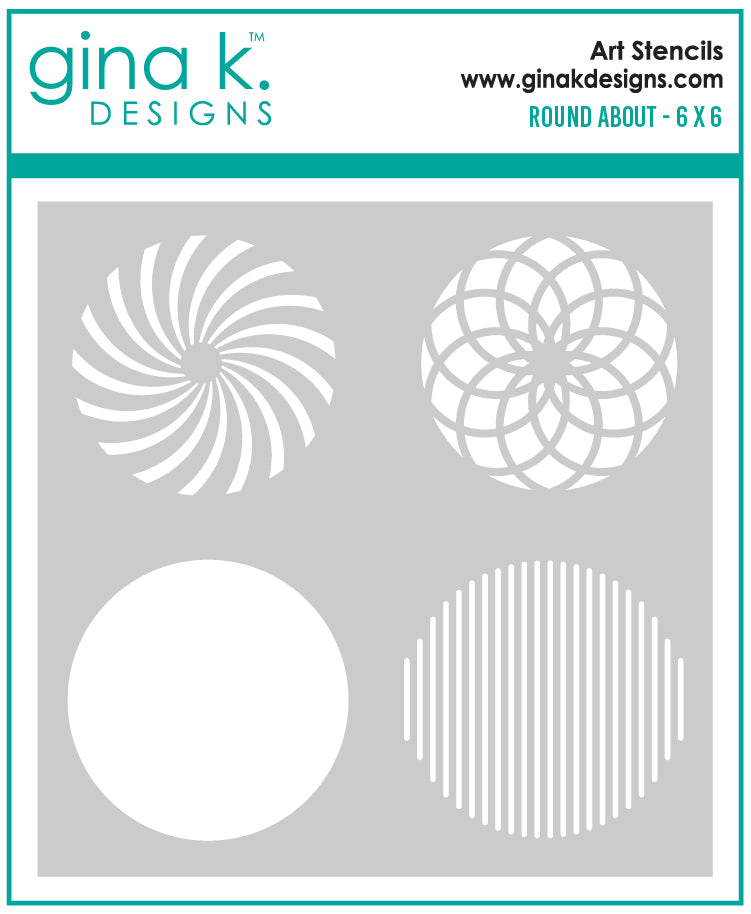 STENCIL- Round About – Gina K Designs, LLC