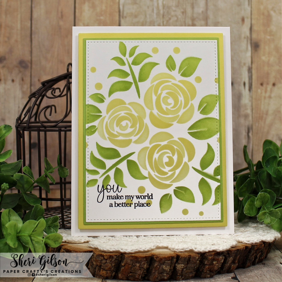 STENCIL- Shimmering Roses – Gina K Designs, LLC