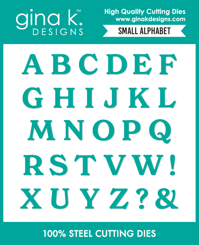 DIE- Small Alphabet – Gina K Designs, LLC