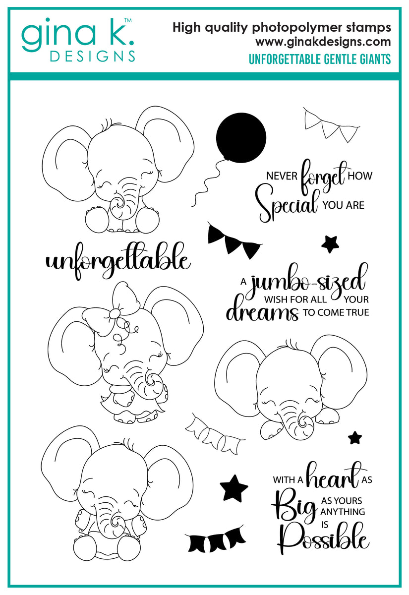 STAMPS- Unforgettable Gentle Giants – Gina K Designs, LLC