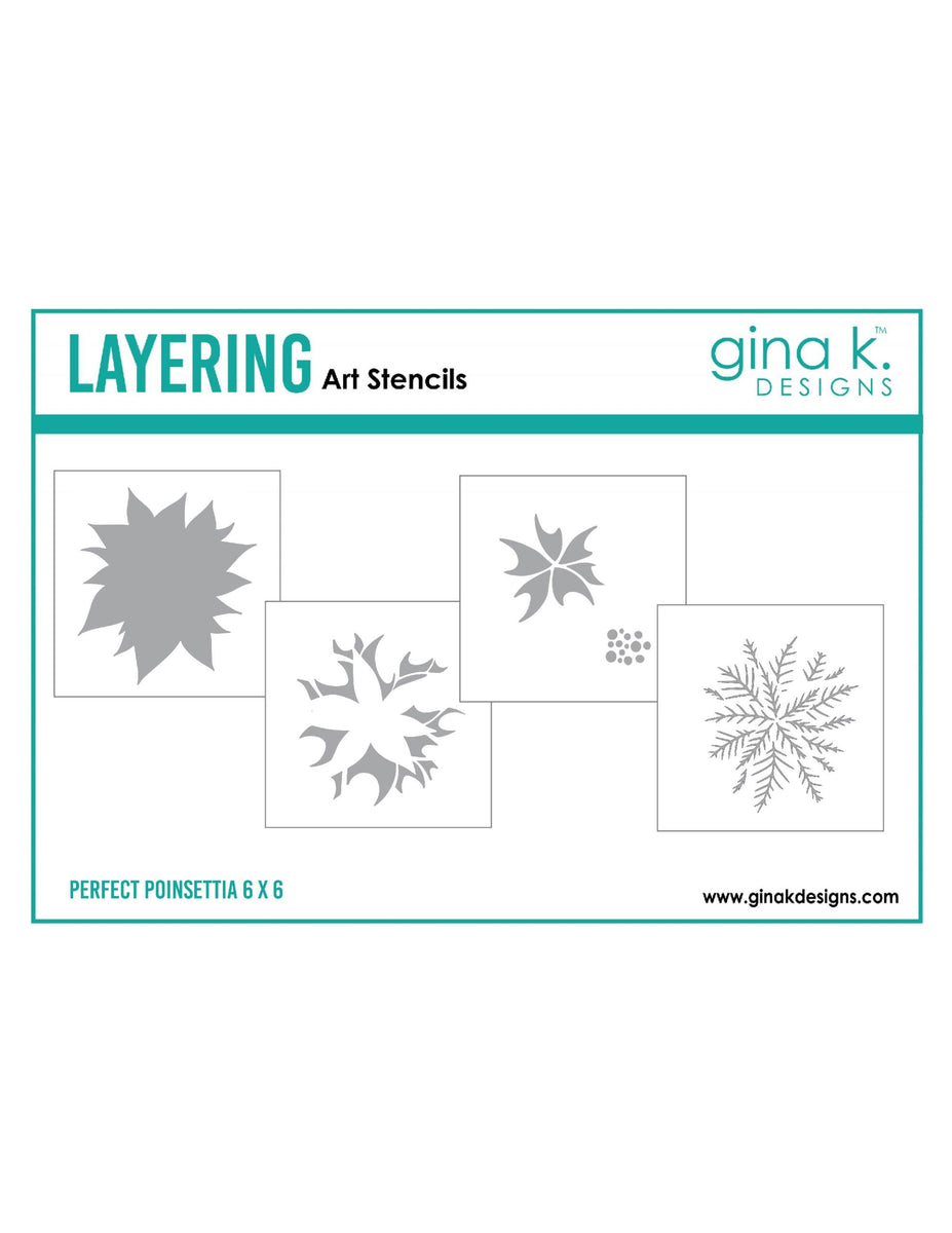 STENCIL- Perfect Poinsettia – Gina K Designs, LLC