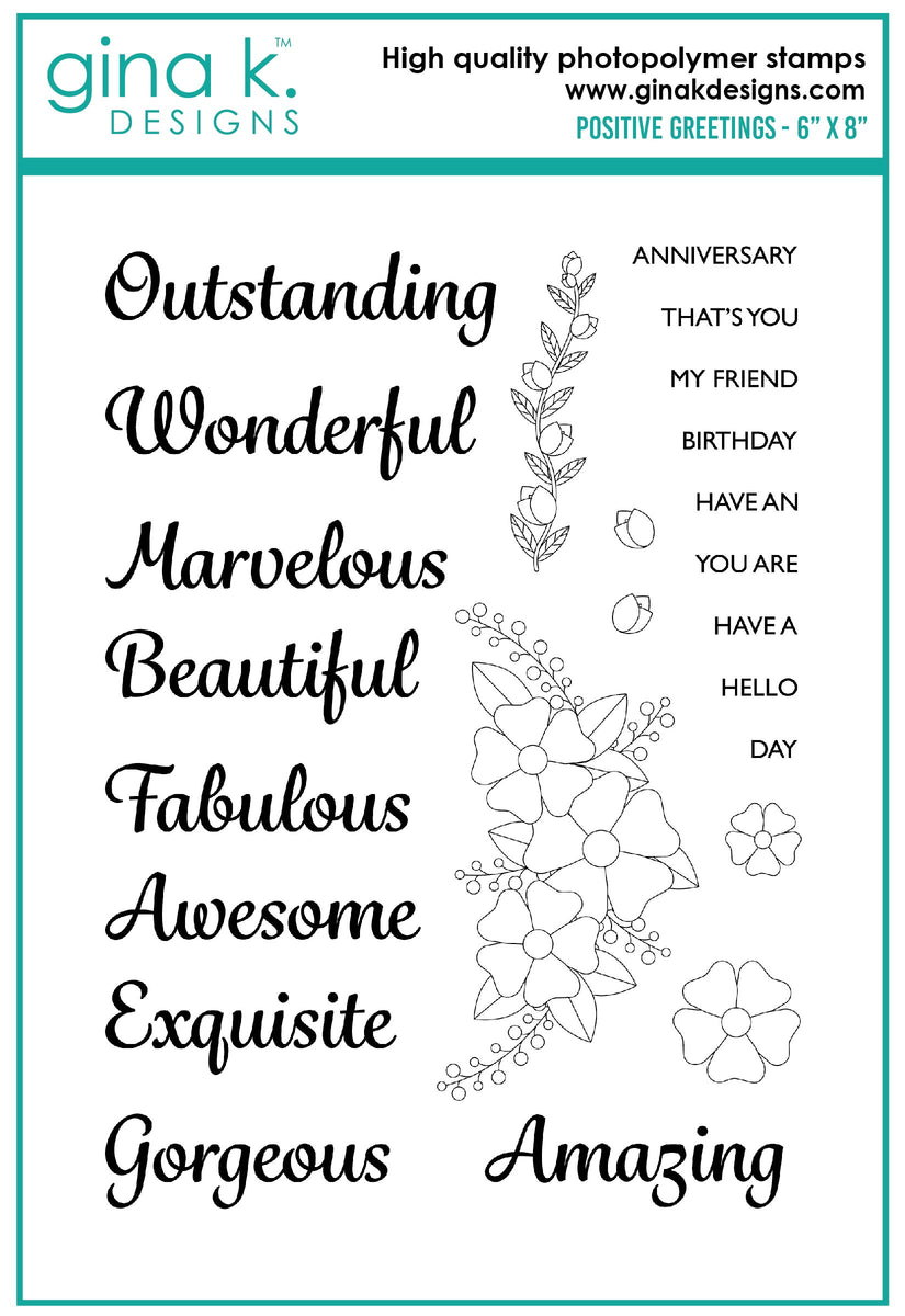STAMPS- Positive Greetings – Gina K Designs, LLC